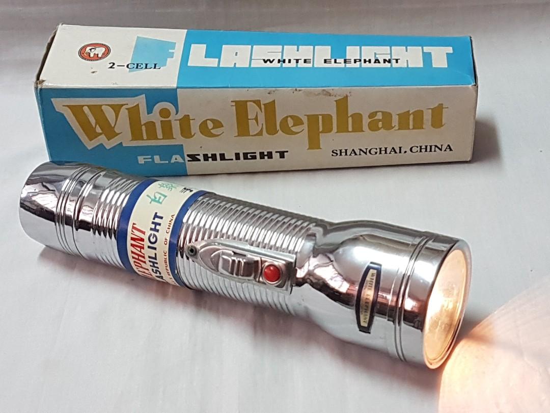 Vintage White Elephant Brand Flashlight, Hobbies & Toys, Memorabilia ...