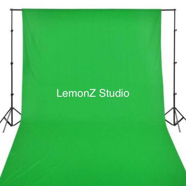 1.5m x 2m Chrome Green Screen Studio Backdrop + Optional addon T-Bar ...