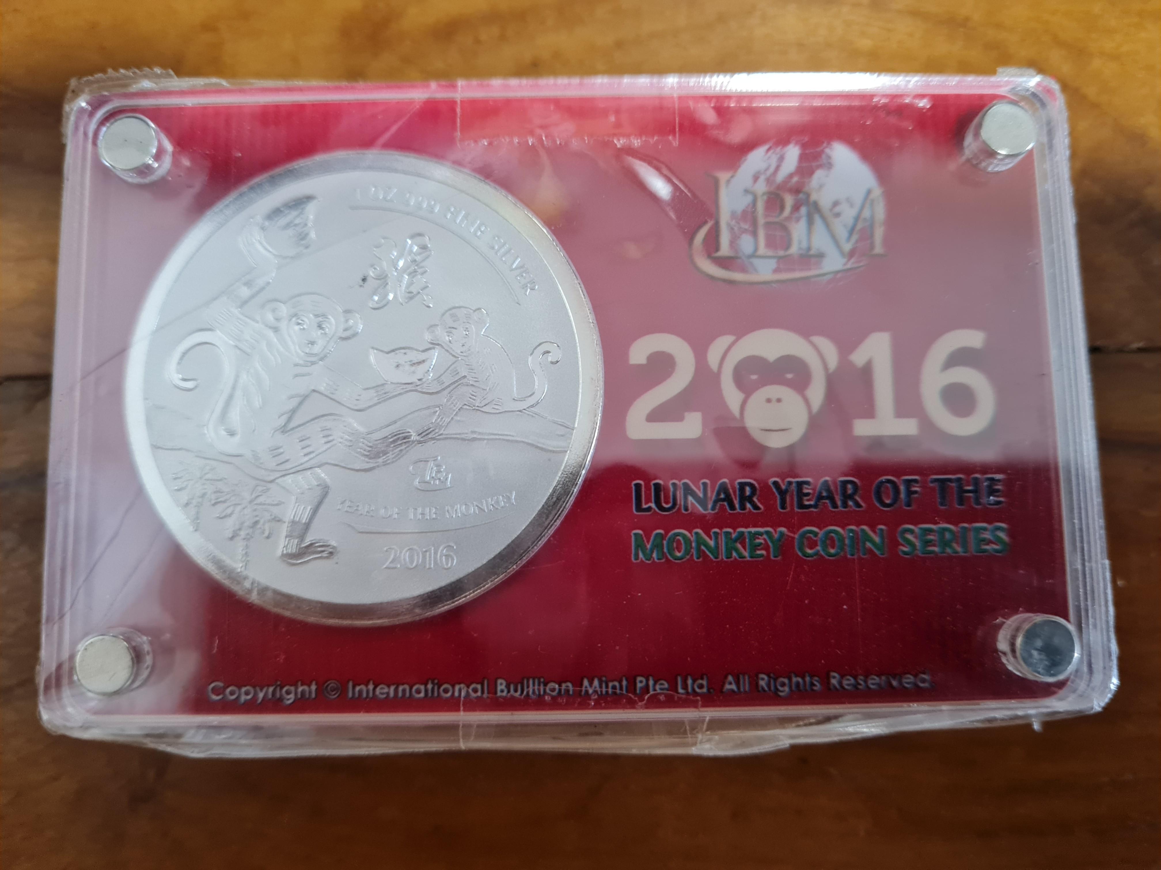 1 oz sg 50 monkey silver coin, Hobbies & Toys, Memorabilia ...