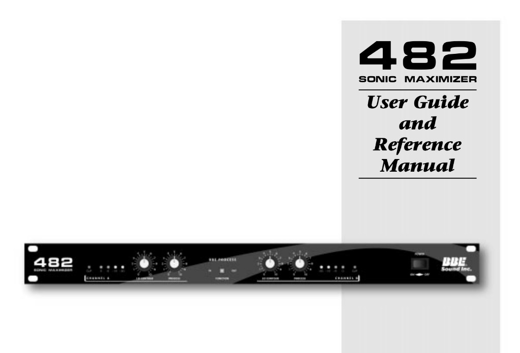 BBE 482 Sonic Maximizer - BBE Sound, Audio, Other Audio Equipment on ...