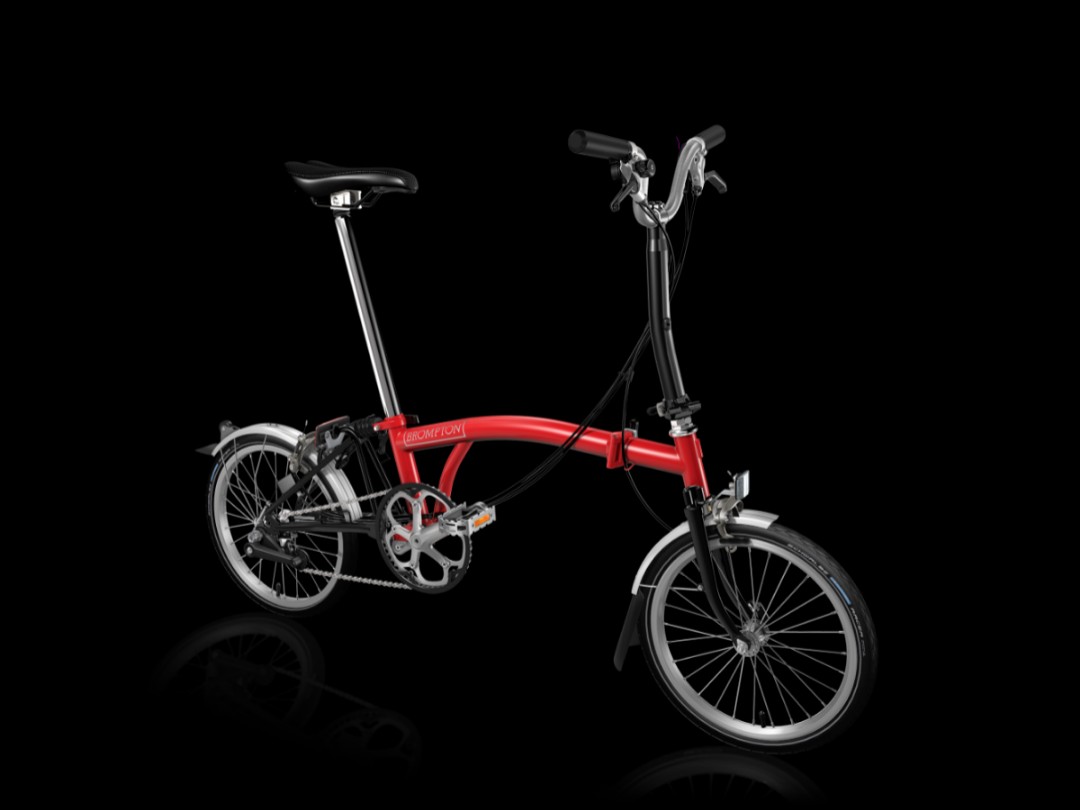 Brompton M6L House Red Black Dual Color foldie foldable bike bicycle ...