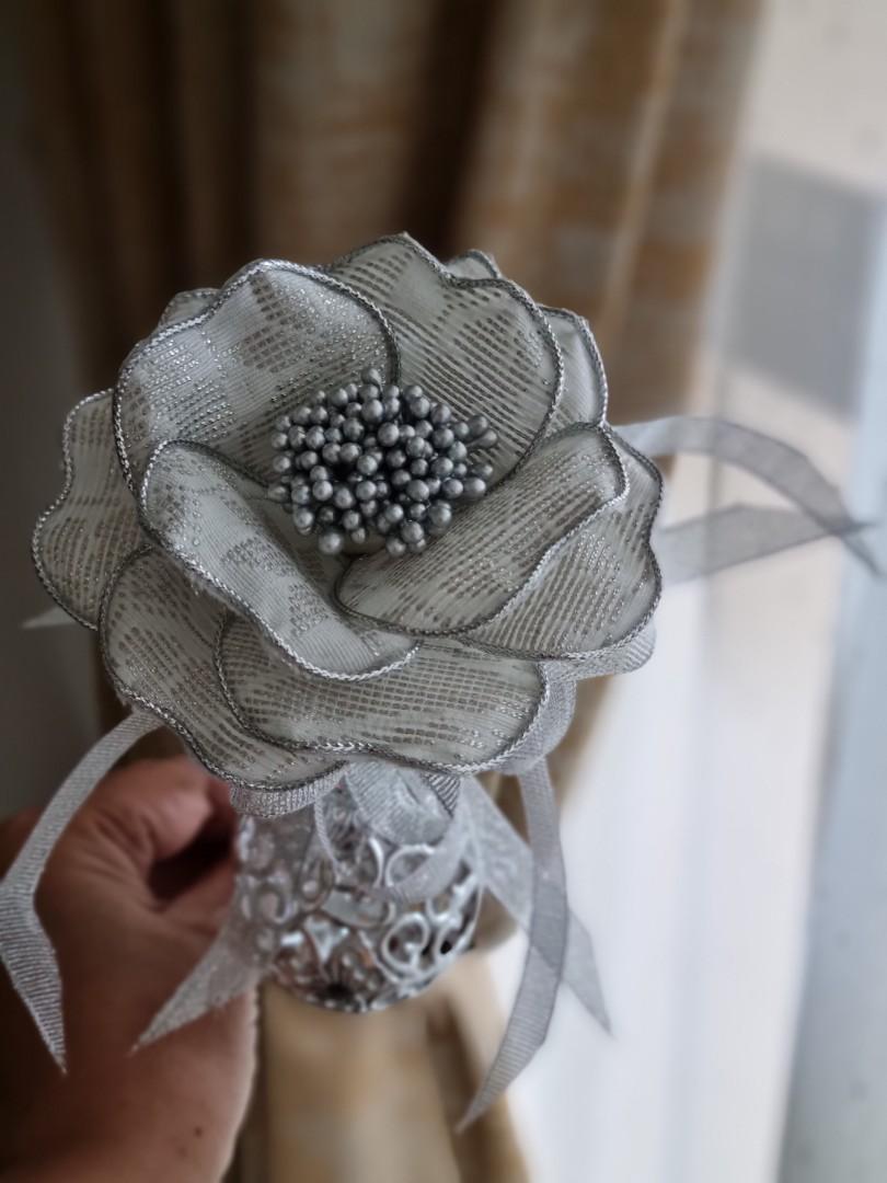 Bunga pahar songket, Hobbies & Toys, Stationery & Craft, Handmade Craft ...