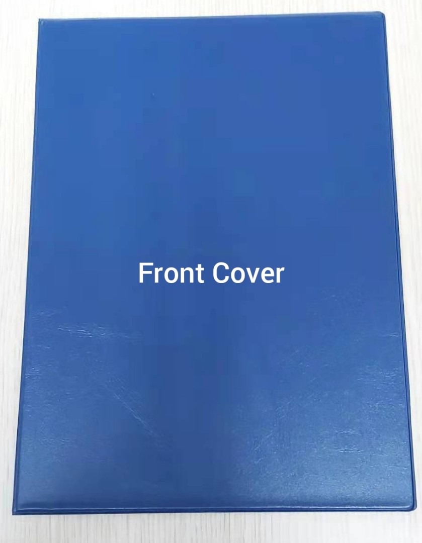 Dark Blue PVC Folder with 4 Clear Triangle Corners, Hobbies & Toys ...
