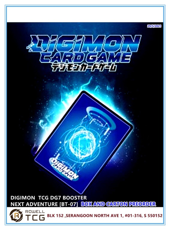 Digimon TCG BT7 Next Adventure box PRE-ORDER, Hobbies & Toys, Toys ...