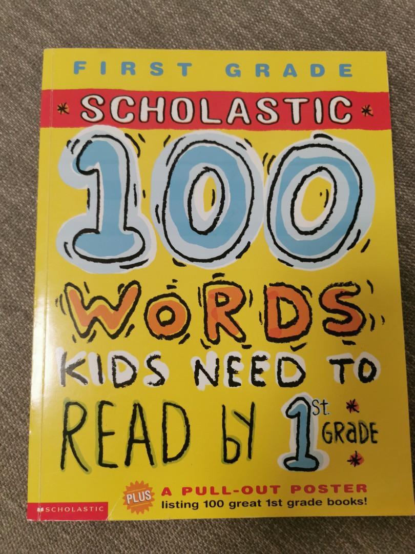First Grade Scholastic 100 Words Kids need to ready by 1st Grade ...