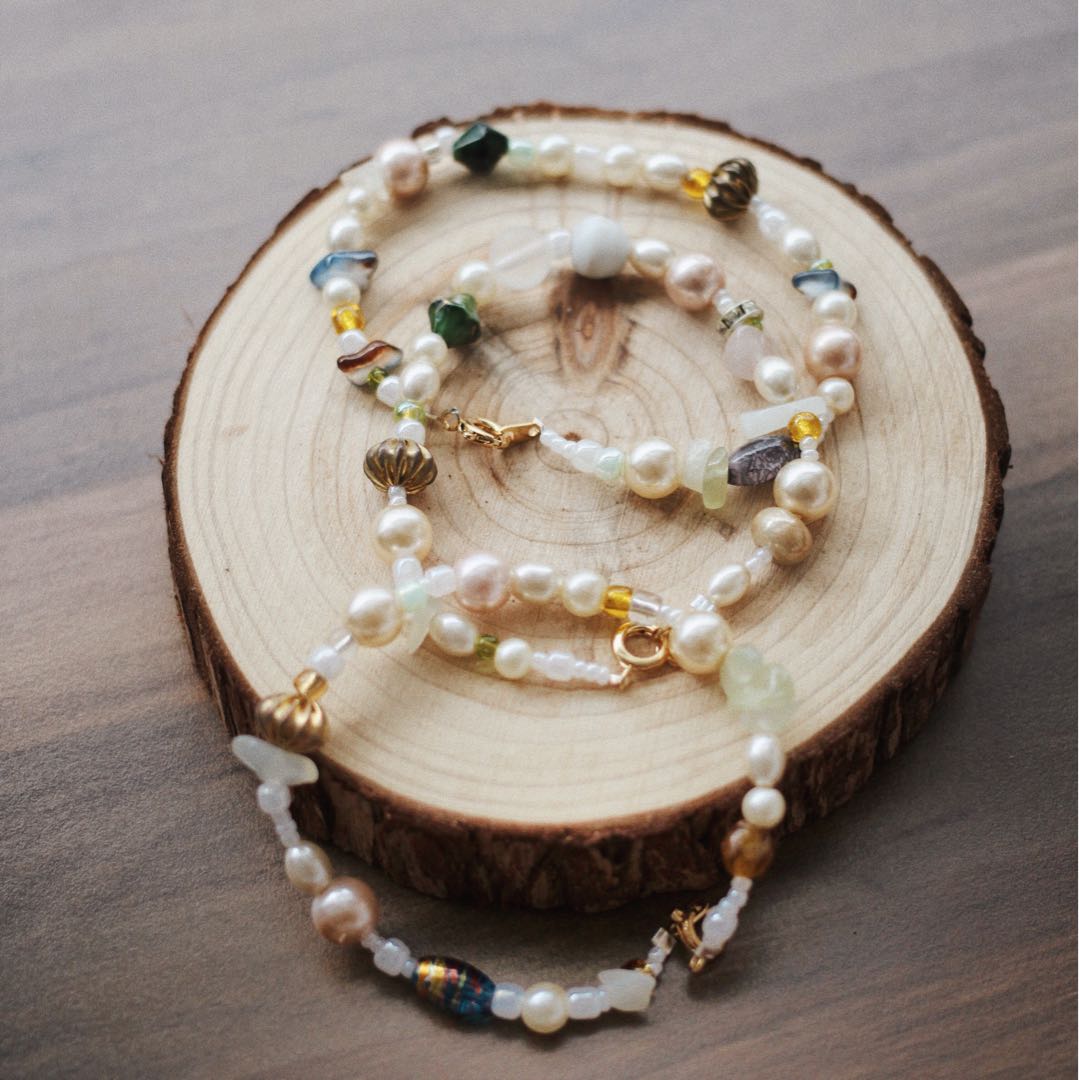 Handmade Beaded Cottagecore Stackable Pearl Bracelets, Women's Fashion ...