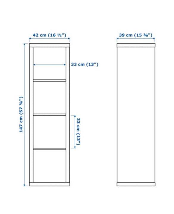 IKEA vertical shelve with drawers KALLAX, Furniture & Home Living ...