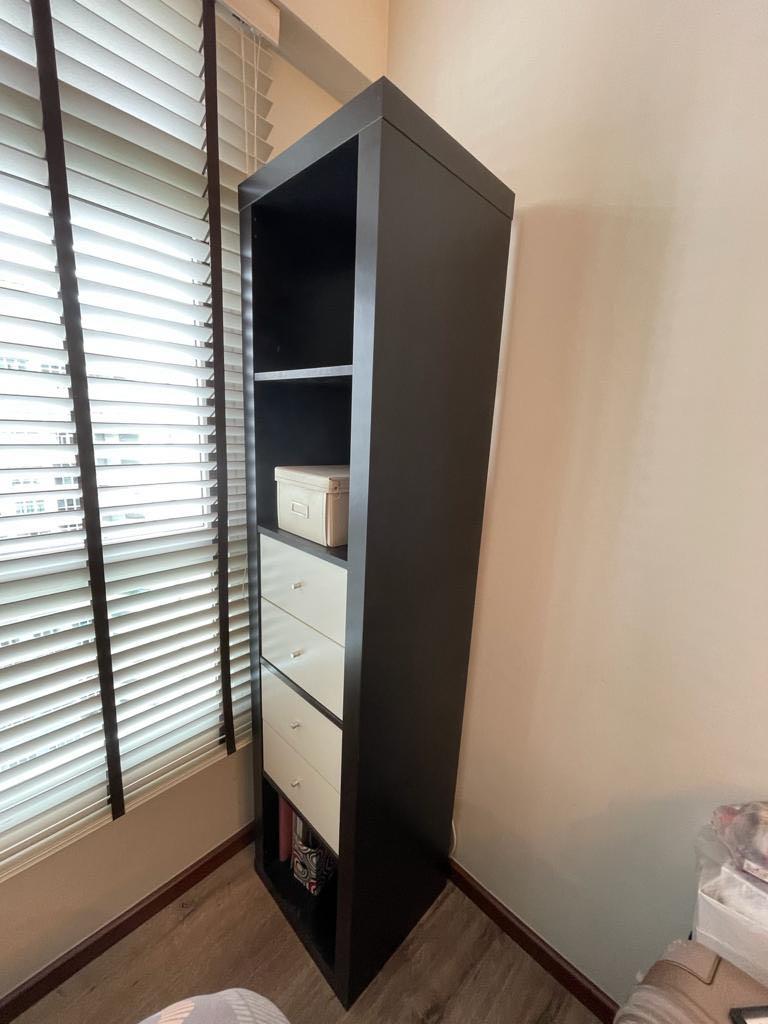 IKEA vertical shelve with drawers KALLAX, Furniture & Home Living ...