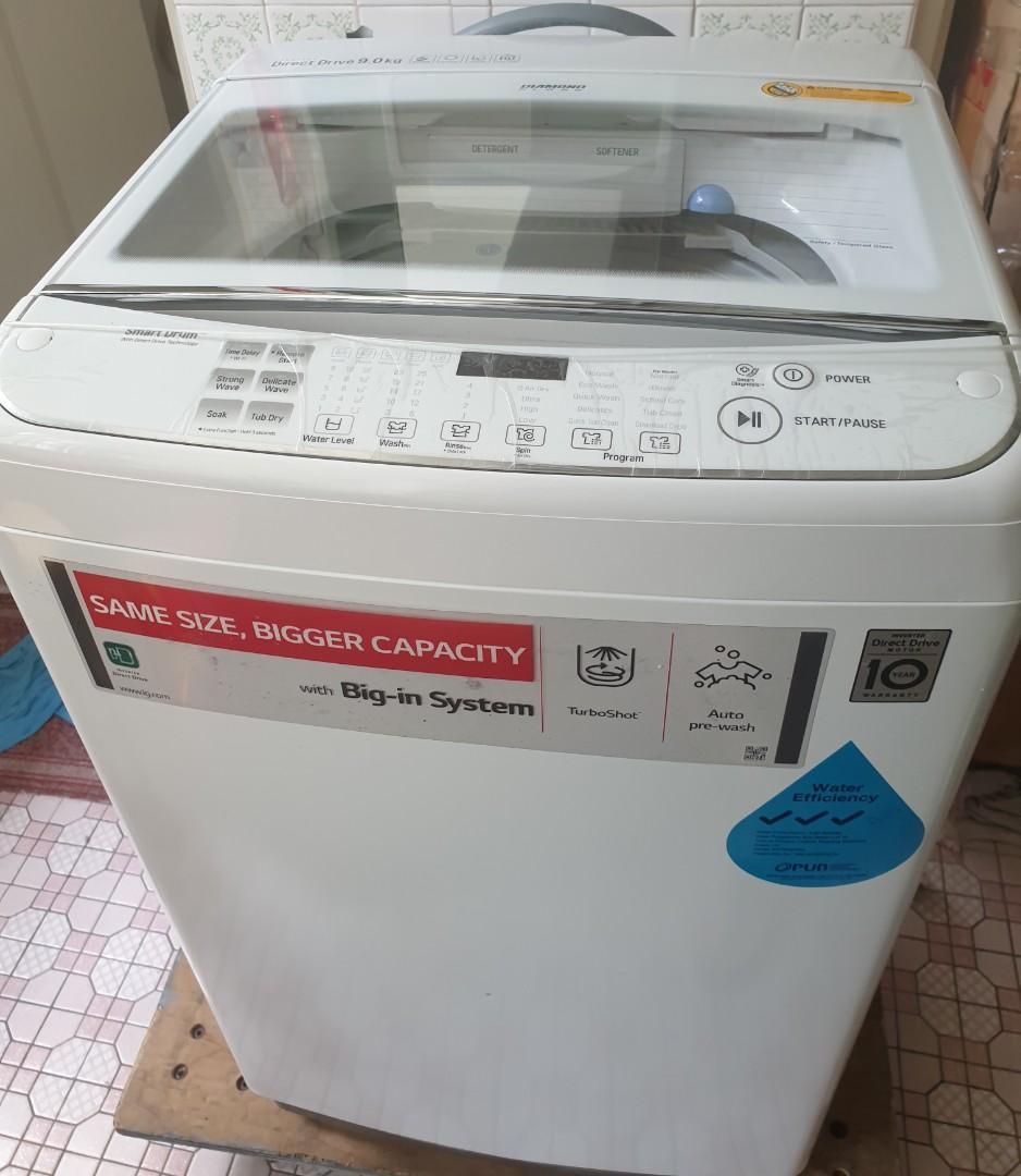 LG Direct Drive 9kg Top Load. Very good condition, TV & Home Appliances ...