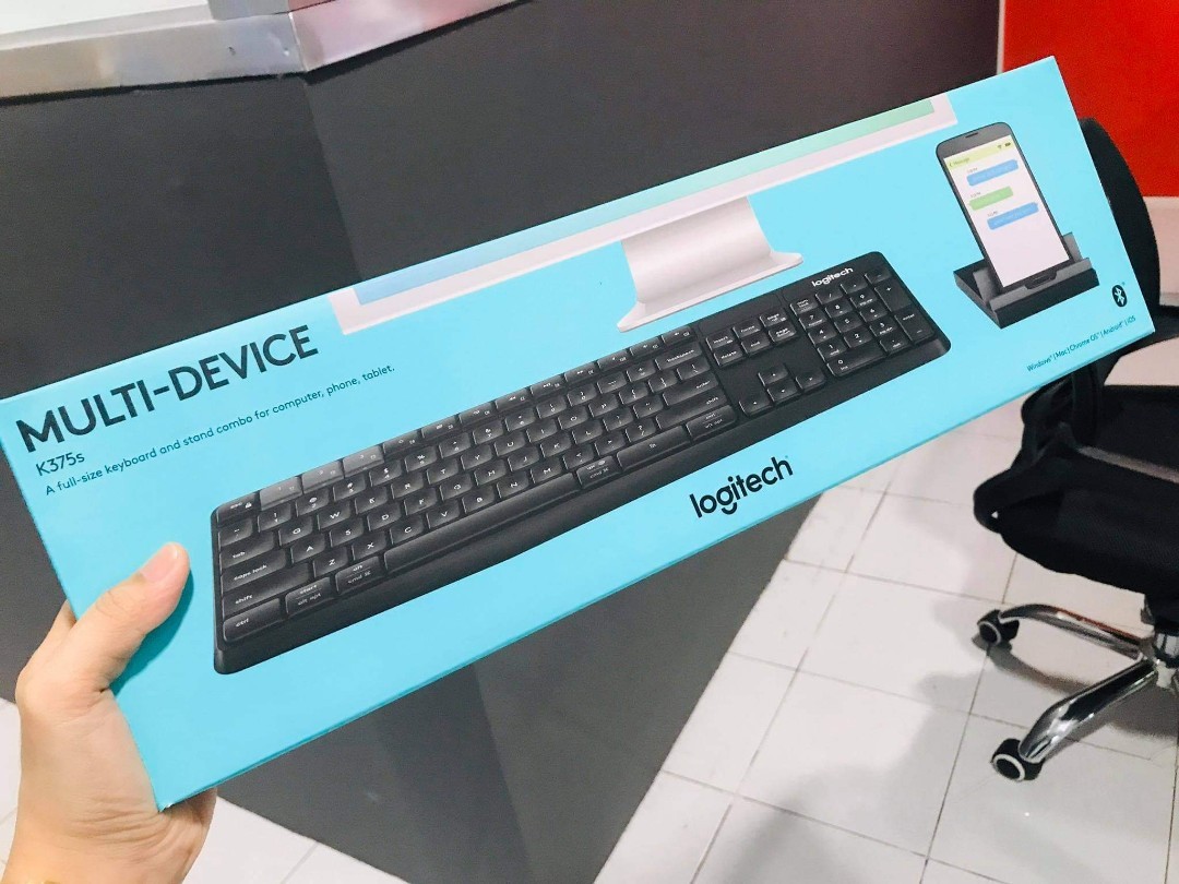 Logitech K375S Multi-Device Bluetooth & 2.4ghz Wireless Keyboard ...
