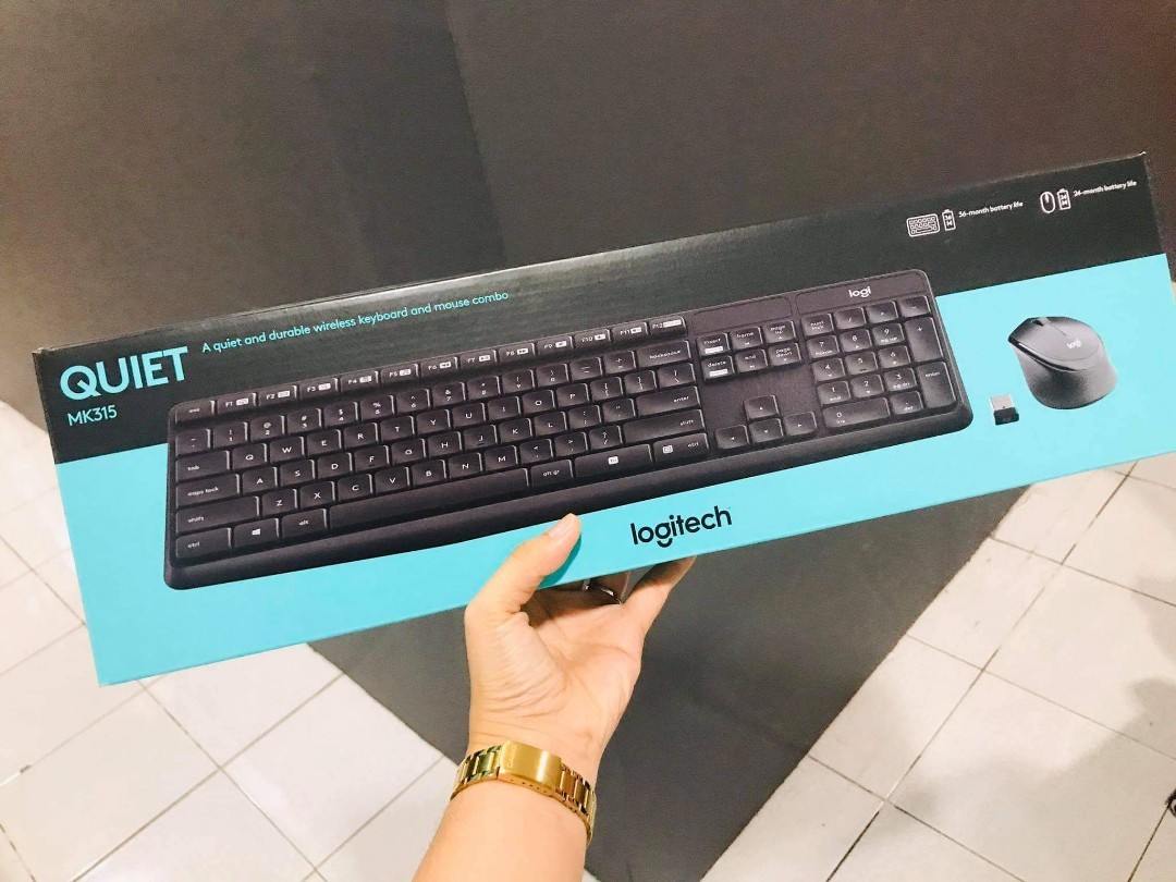 Logitech MK315 Quiet Wireless Keyboard and Mouse Combo, Computers ...