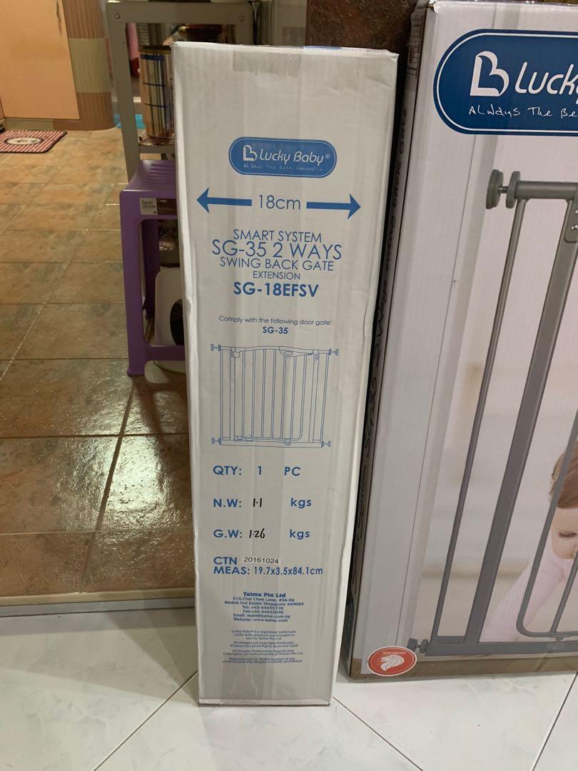 Lucky Baby Smart System (SG-35) 2-ways Swing back gate with extension ...