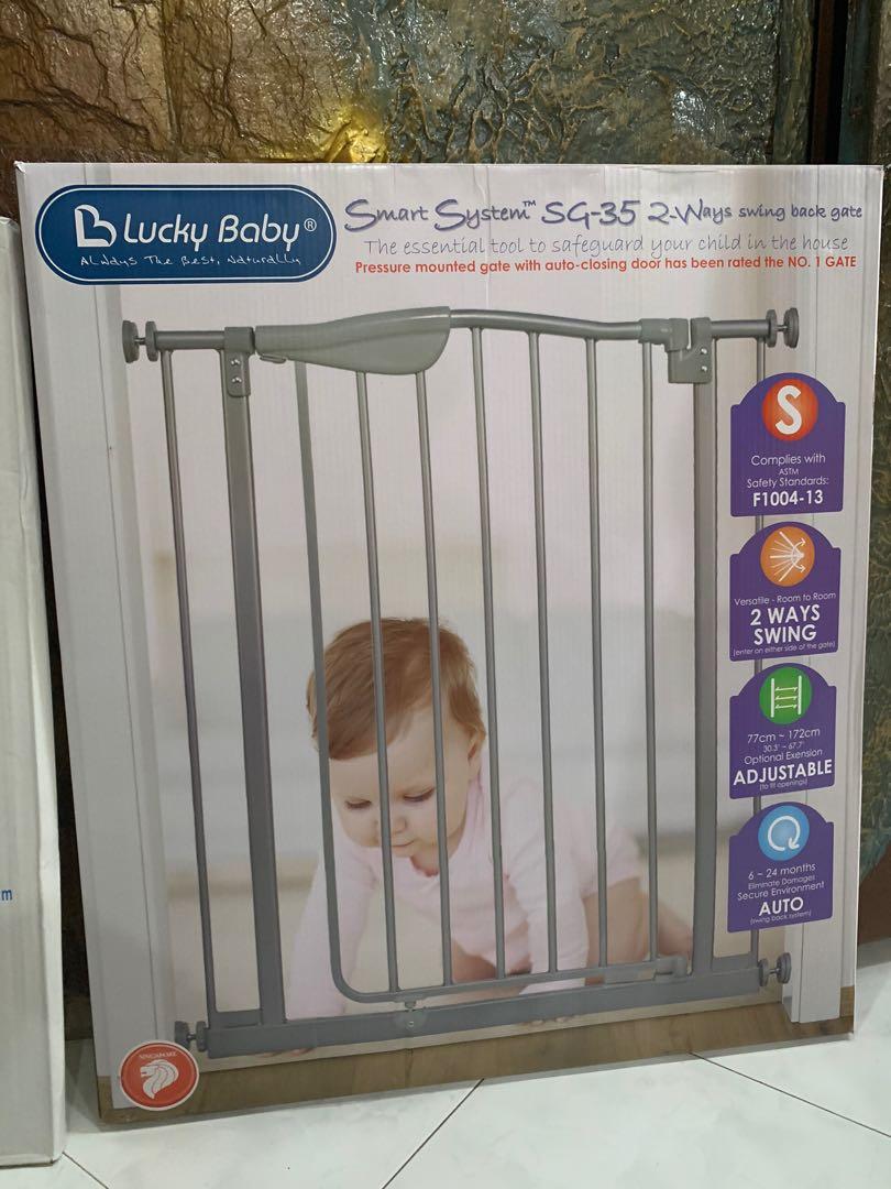 Lucky Baby Smart System (SG-35) 2-ways Swing back gate with extension ...