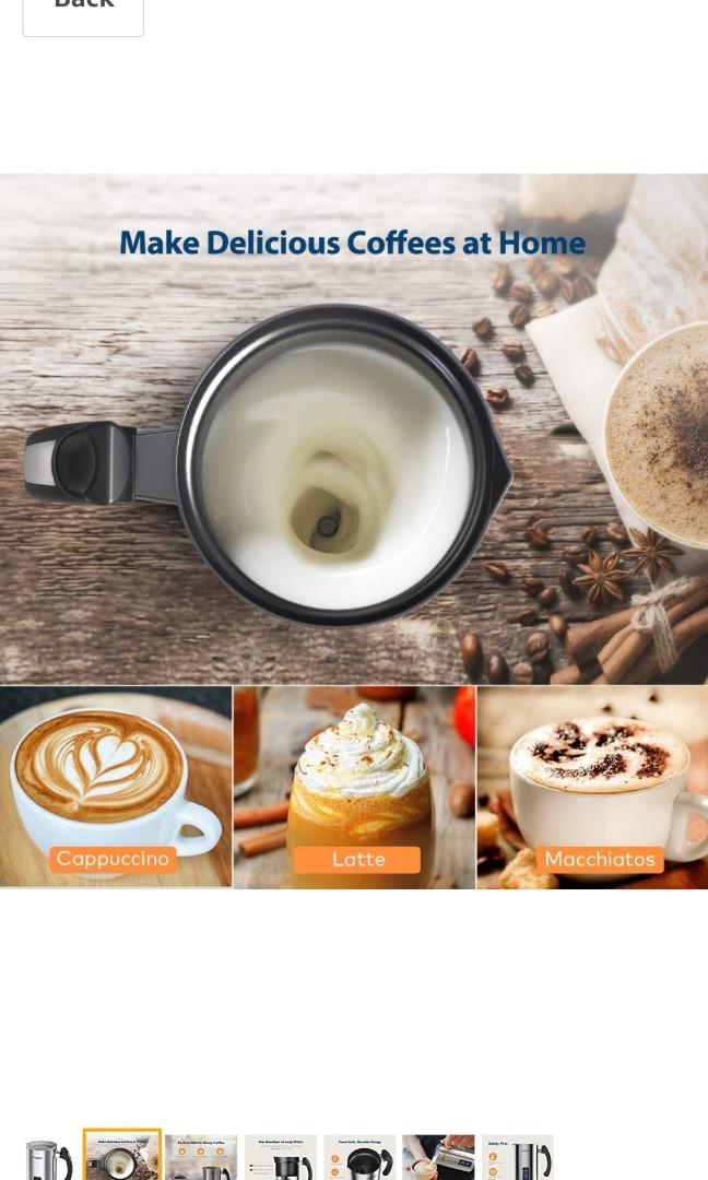 Milk Frother, Miroco Electric Milk Steamer Liquid Heater with Hot ...