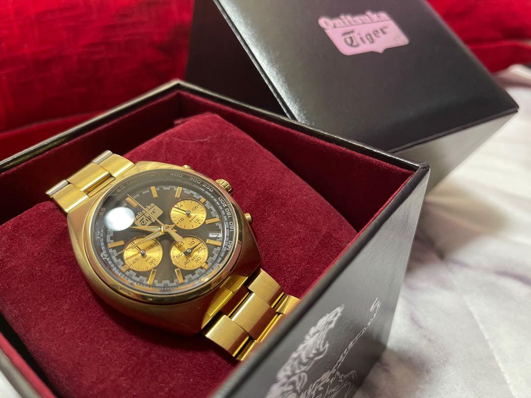 Authentic Onitsuka Tiger Gold Chronograph OTTC0103, Men's Fashion ...