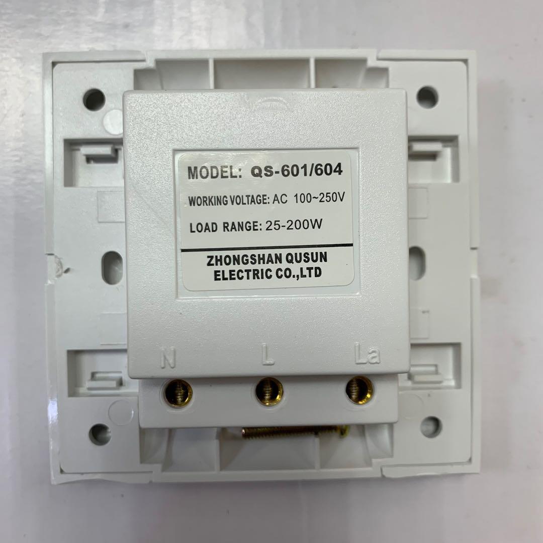 Qusun QS-601/604 AC 100-250v 25w - 200w 紅外線人體智能感應開關 入牆式, 傢俬＆家居, 浴室、廚房用品 ...