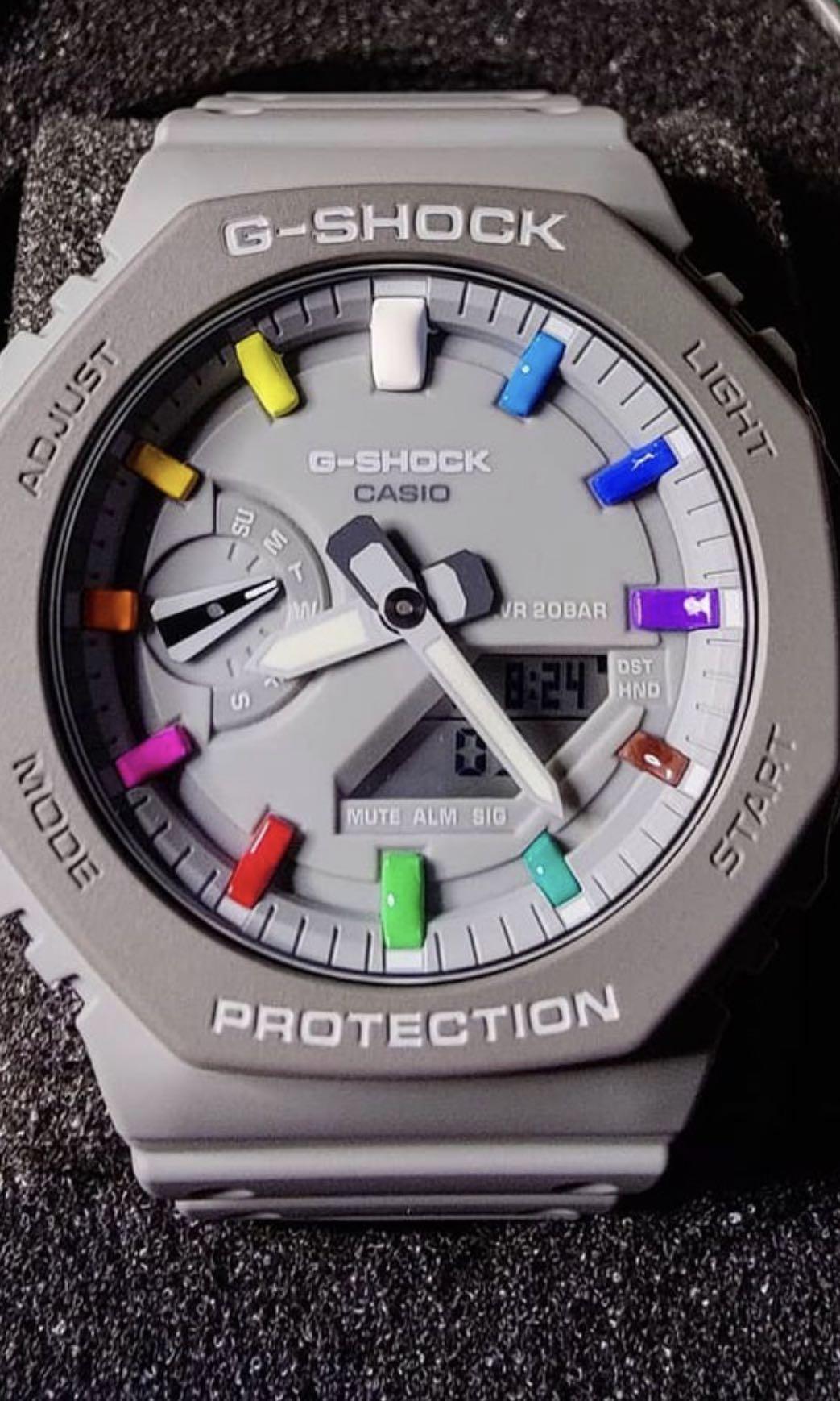 Rainbow mod markers glitter colors ga2100 ga2110 ga-2100 ga-2110, Men's ...