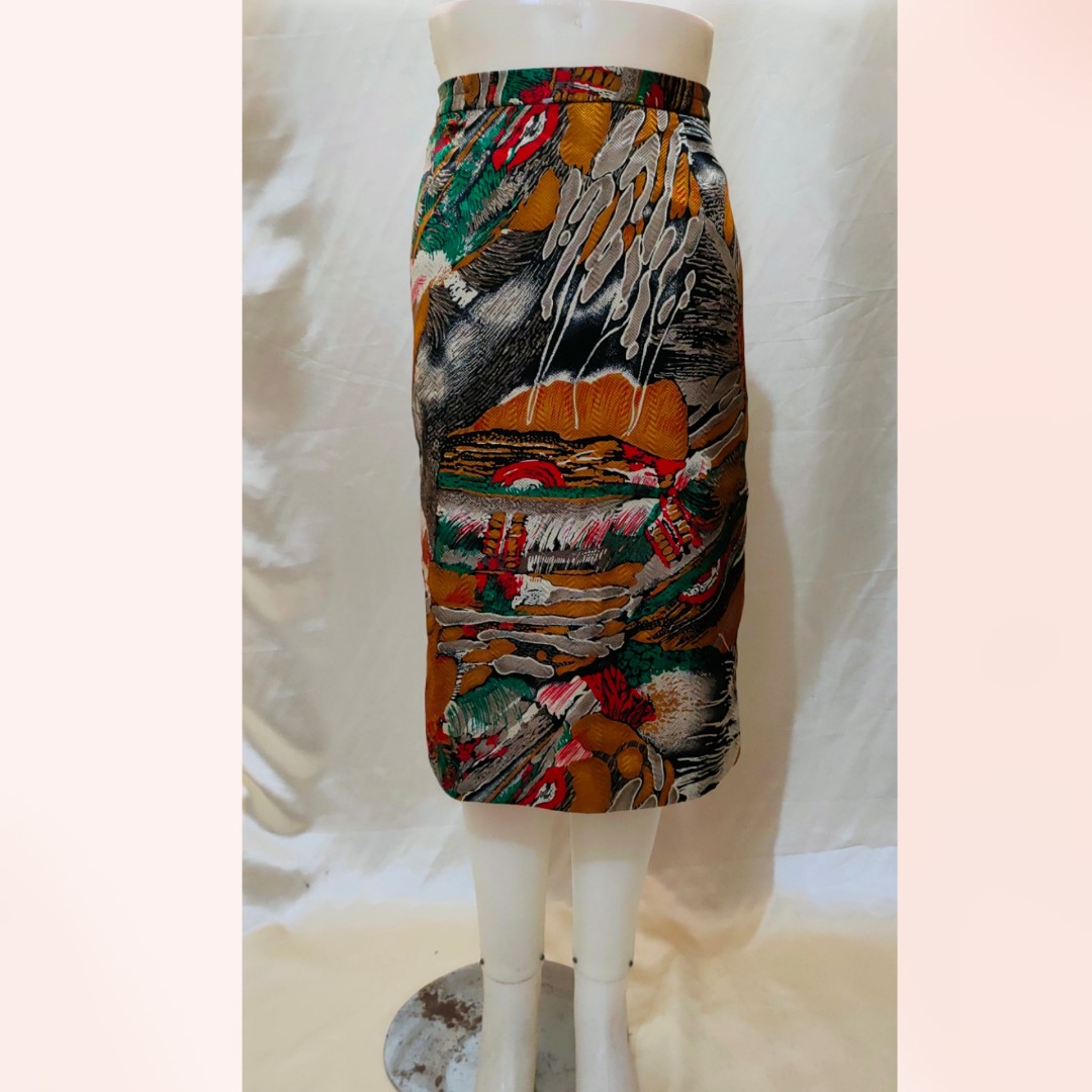 ROK LUKISAN SPAN ROK VINTAGE SPAN ROK NGANTOR ROK KANTOR, Fesyen Wanita ...