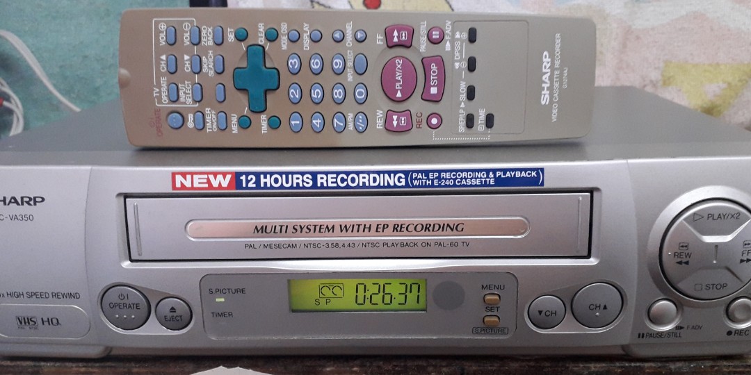 Sharp VHS/VCR/Video Cassette Player/Recorder, TV & Home Appliances ...