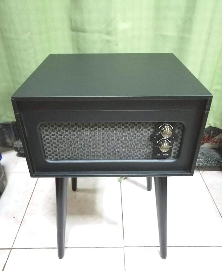 SIGNIFY Retro Classic Design Wooden Turntable with Legs and Bluetooth ...