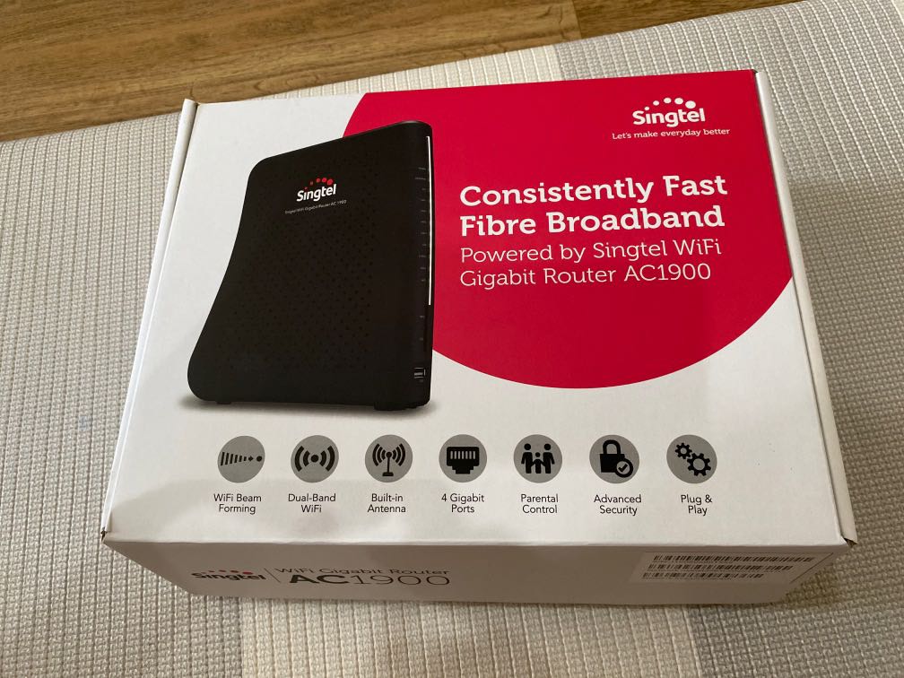 Singtel WiFi Gigabit Router AC1900, Computers & Tech, Office & Business ...
