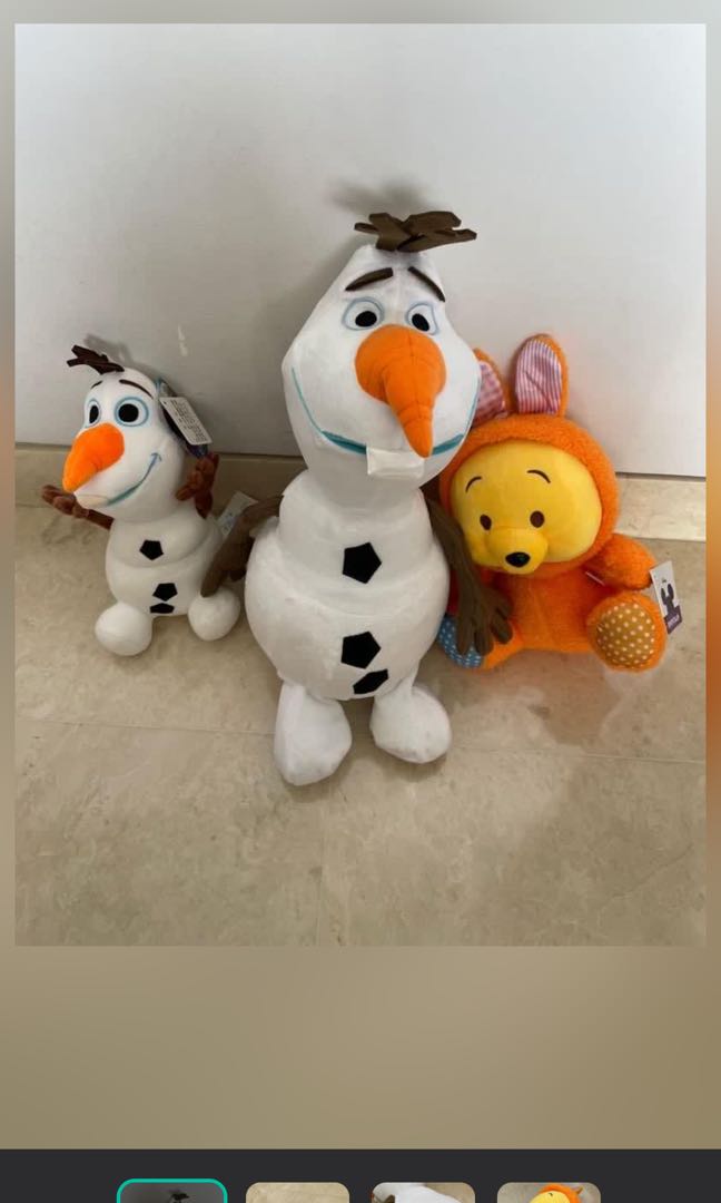 Soft Toys (Olaf and Winnie the Pooh), Hobbies & Toys, Toys & Games on ...