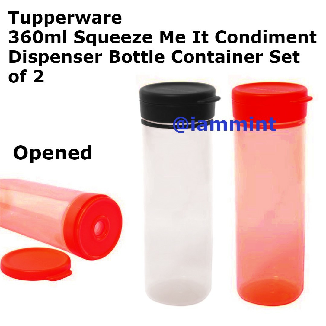 Tupperware 360 ml Squeeze Me It Round Chilli Ketchup Mayo Mustard ...