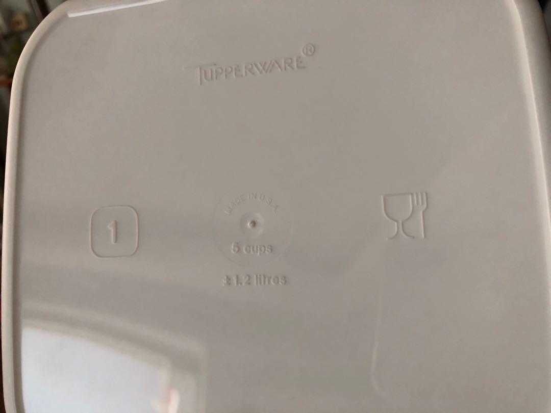 Tupperware Square Signature Canister container, Furniture & Home Living ...