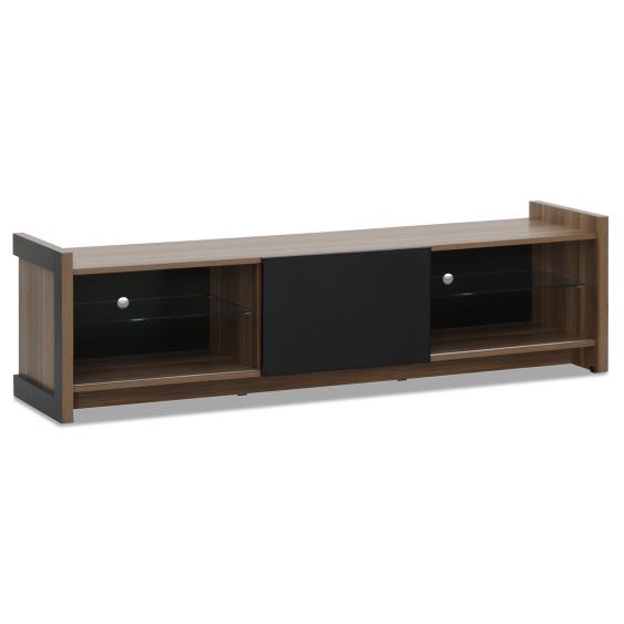 Wood TV console with sliding door, Furniture & Home Living, Furniture ...