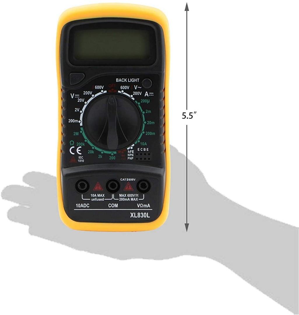XL830L Pocket Digital Multimeter Mini Voltage Tester Home Measuring ...
