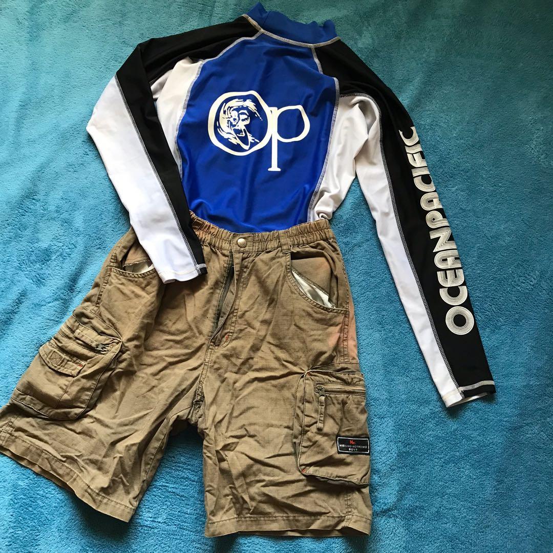 #17 OP rash guard, Women's Fashion, Swimwear, Rash guard on Carousell