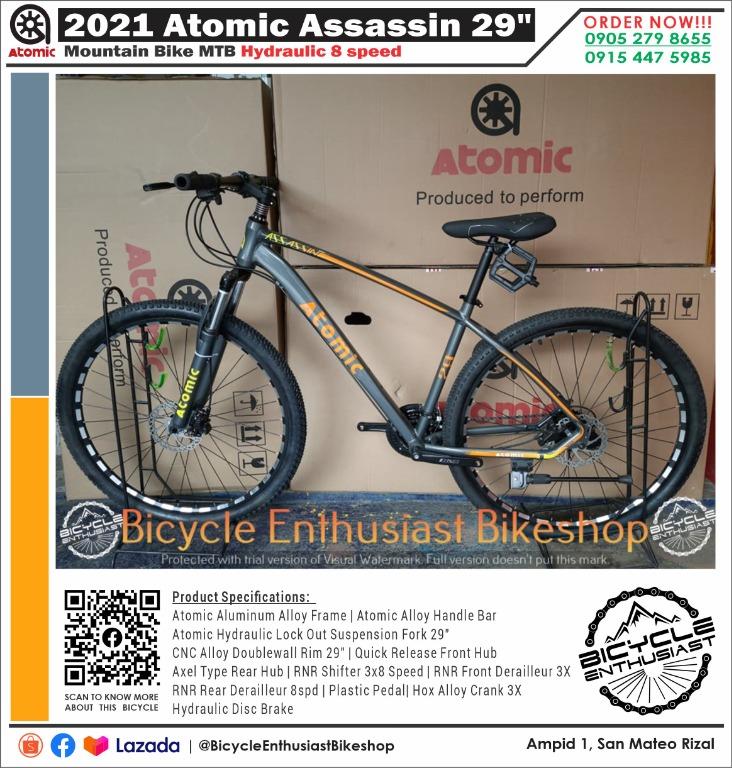 2021 Atomic Assassin 29" Mountain Bike MTB Hydraulic 8speed, Sports ...