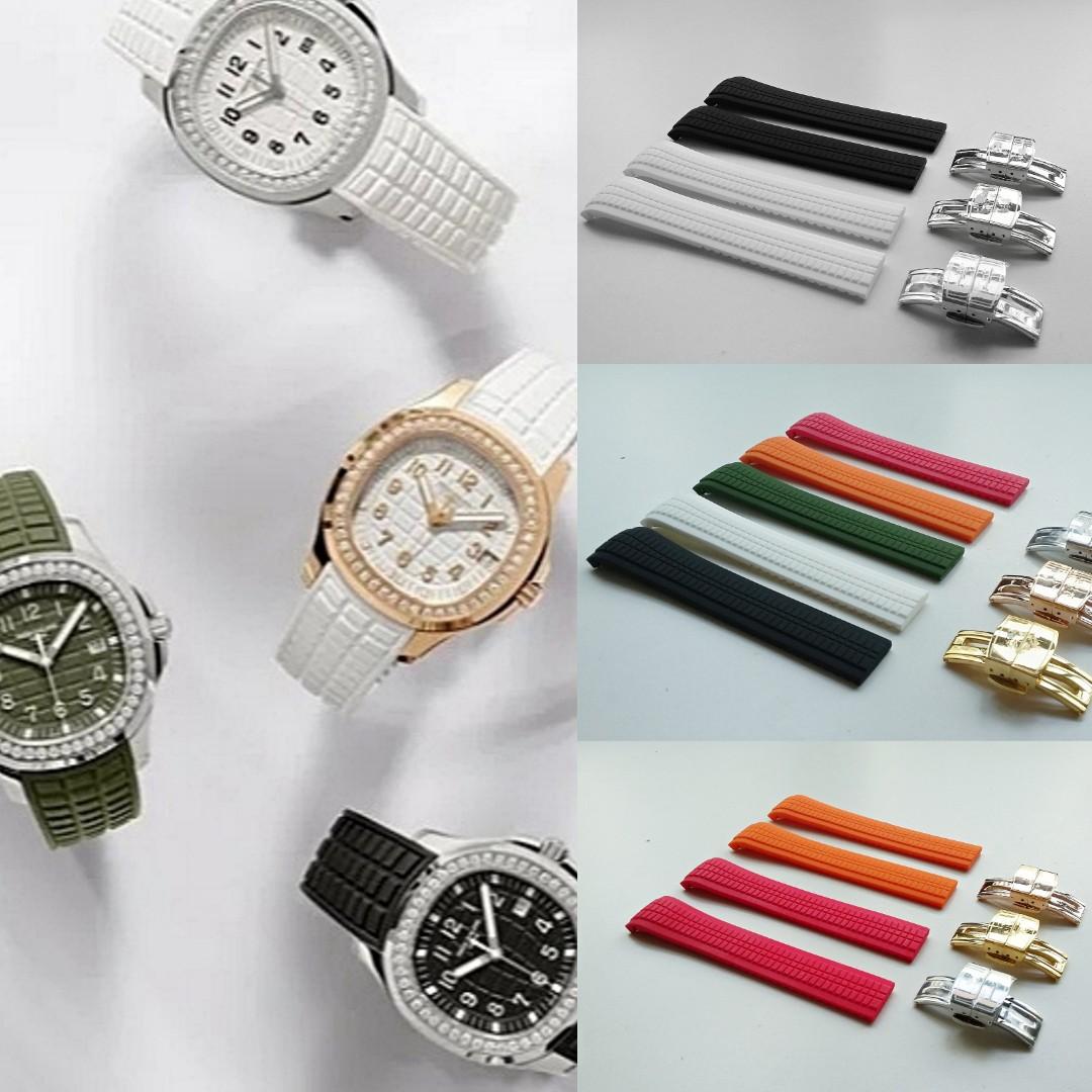 21MM AND 22MM CURVED LUG (WITH STEEL LOCATING PIN) RUBBER STRAP WITH ...