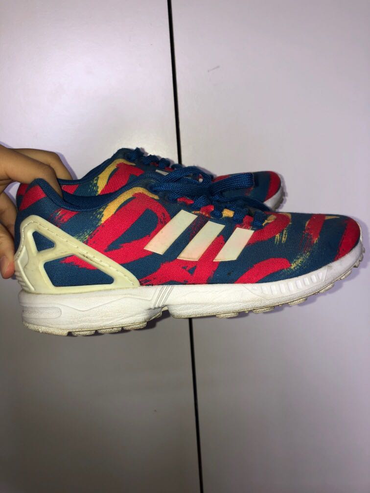 Adidas Red Blue Yellow Sneakers, Women's Fashion, Footwear, Sneakers on ...