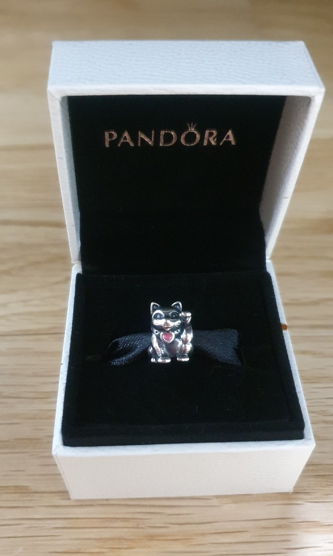 Authentic Pandora Lucky Cat Charm, Women's Fashion, Jewelry ...