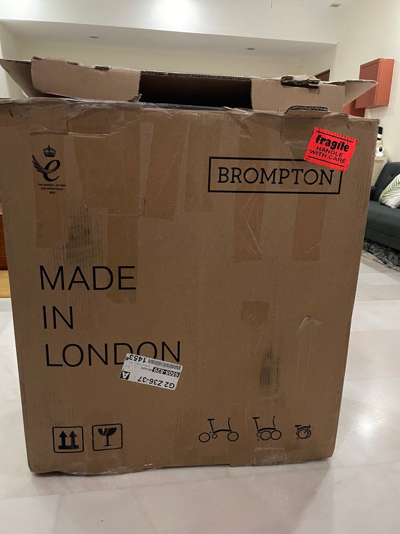 Brompton carton box bicycle, Furniture & Home Living, Home Improvement ...