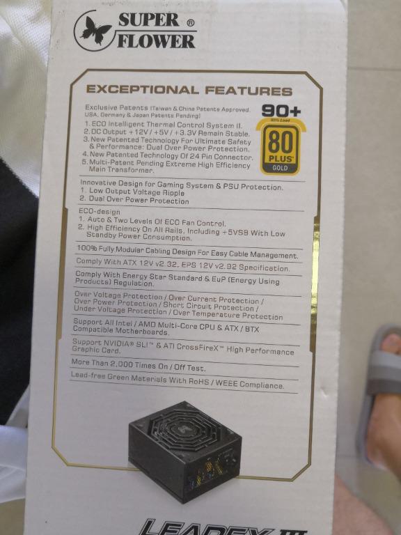 Desktop Power Supply SuperFlower 650W Gold Full Modular, Computers ...