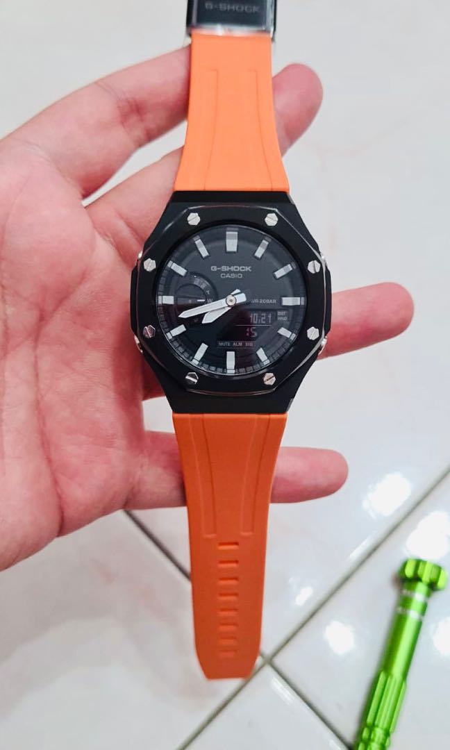 Gen 2 MOD kit for G-Shock GA2100 with rubber strap, Men's Fashion ...