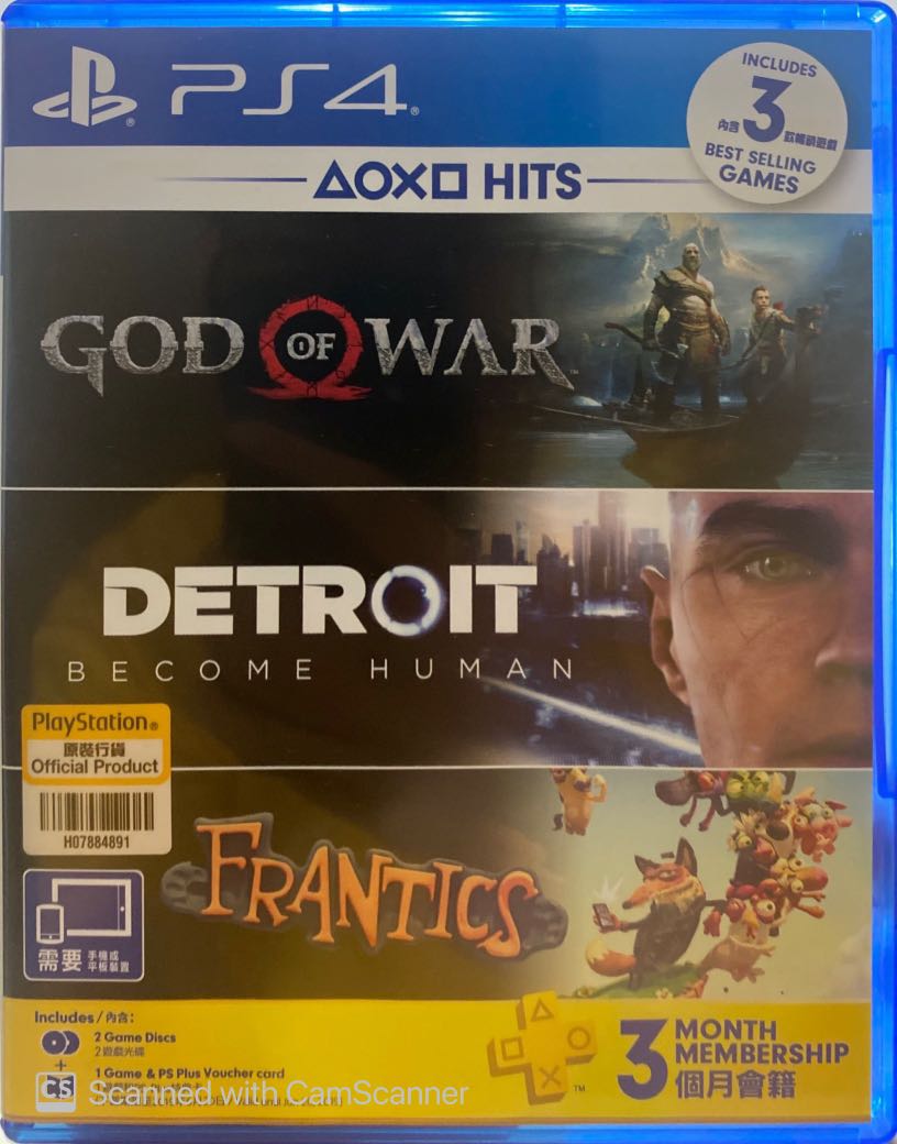 God of War + Detroit: Become Human 戰神 + 底特律：變人 PS4 game, 電子遊戲, 電子遊戲 ...