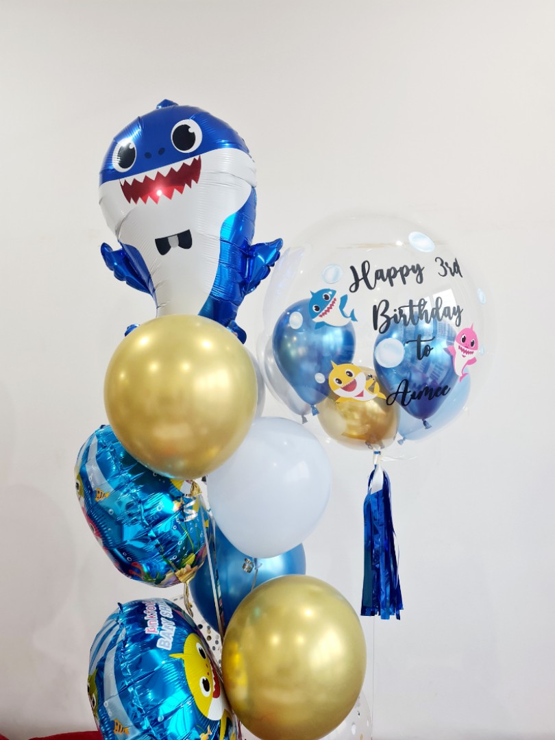 Helium balloons, baby shark balloons, birthday balloons, Hobbies & Toys ...