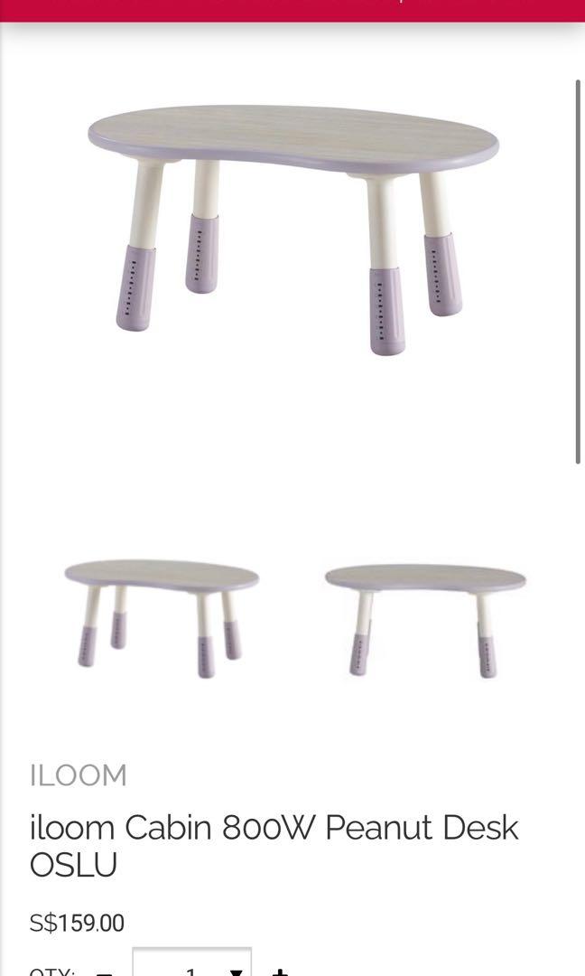 iloom Cabin 800W Peanut Desk OSLU for kids, Furniture & Home Living ...