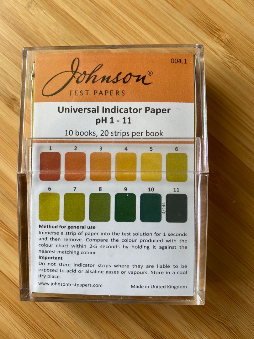 Johnson Universal Indicator Paper, Health & Nutrition, Medical Supplies ...