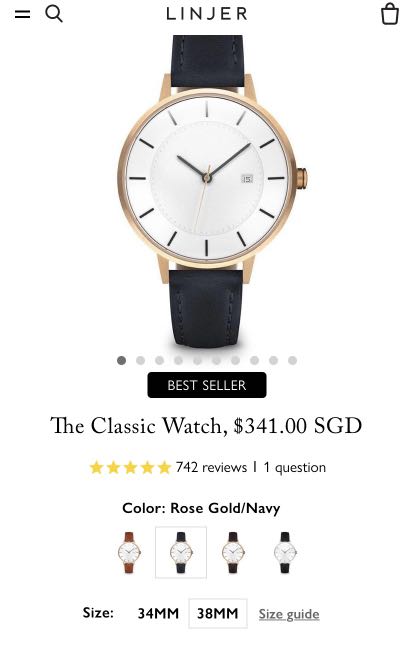 Linjer-The classic watch, Women's Fashion, Watches & Accessories ...