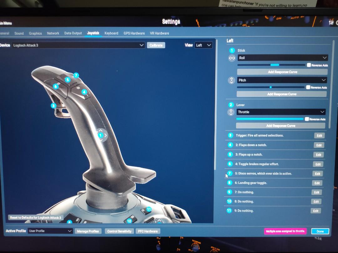 Logitech flight sim controller., Video Gaming, Gaming Accessories ...