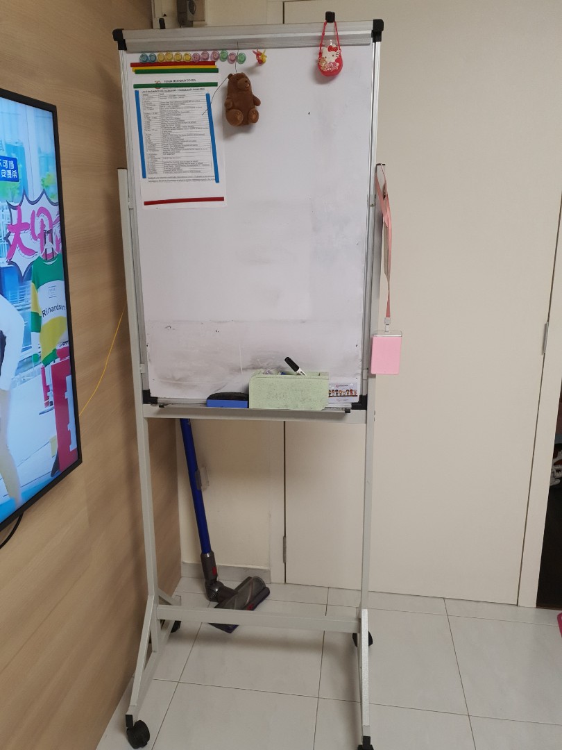 Magnetic White board stand, Furniture & Home Living, Home Improvement ...