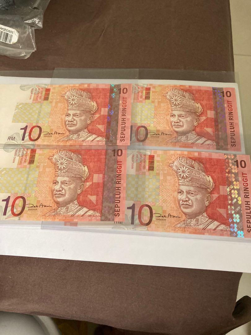 Malaysia MYR 10 Papernote x 4, Hobbies & Toys, Memorabilia ...
