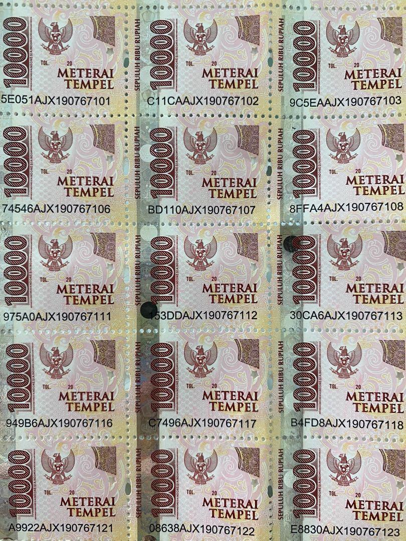 Materai Indonesia 10,000, Hobbies & Toys, Memorabilia & Collectibles ...