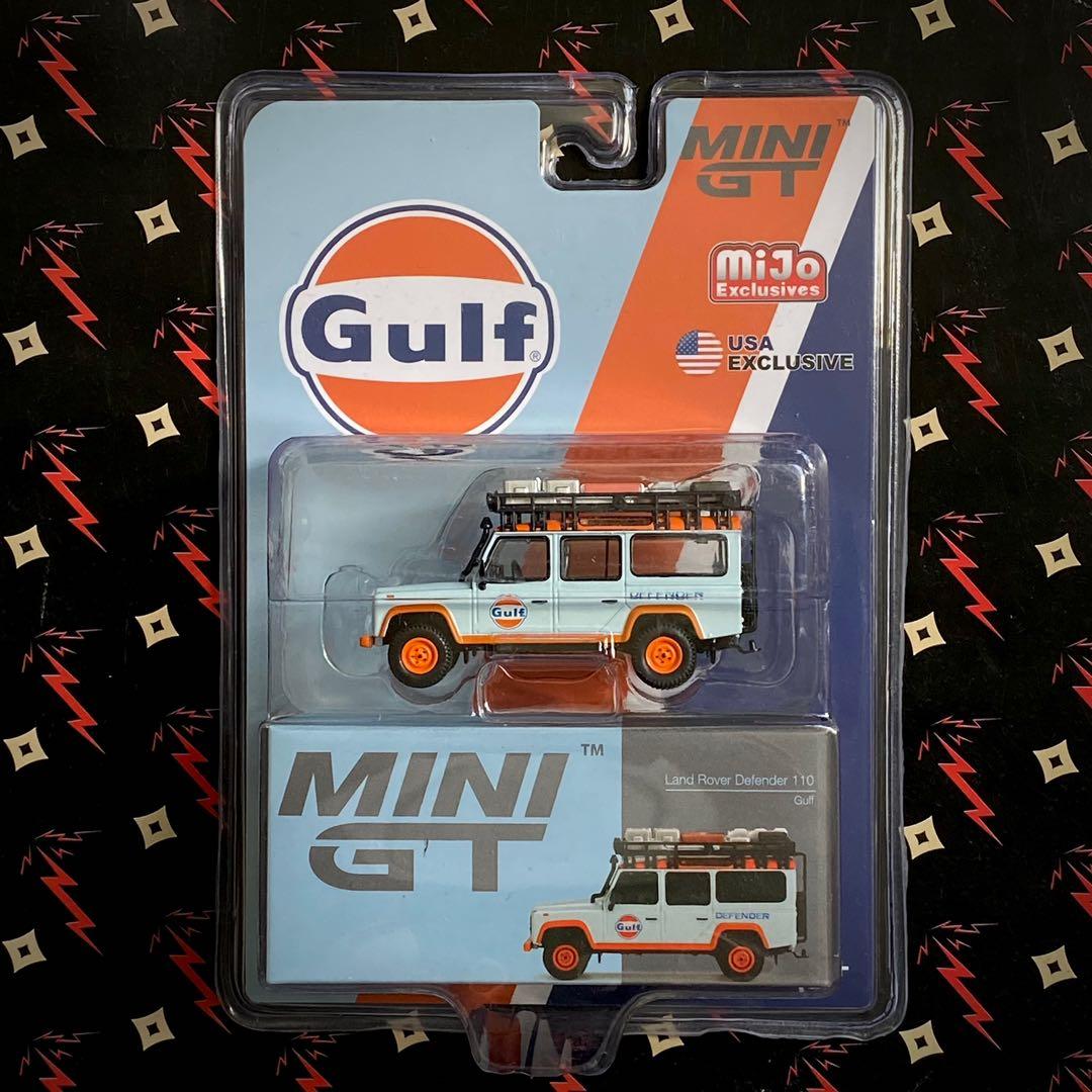 Mini GT Land Rover Defender GULF, Hobbies & Toys, Toys & Games on Carousell