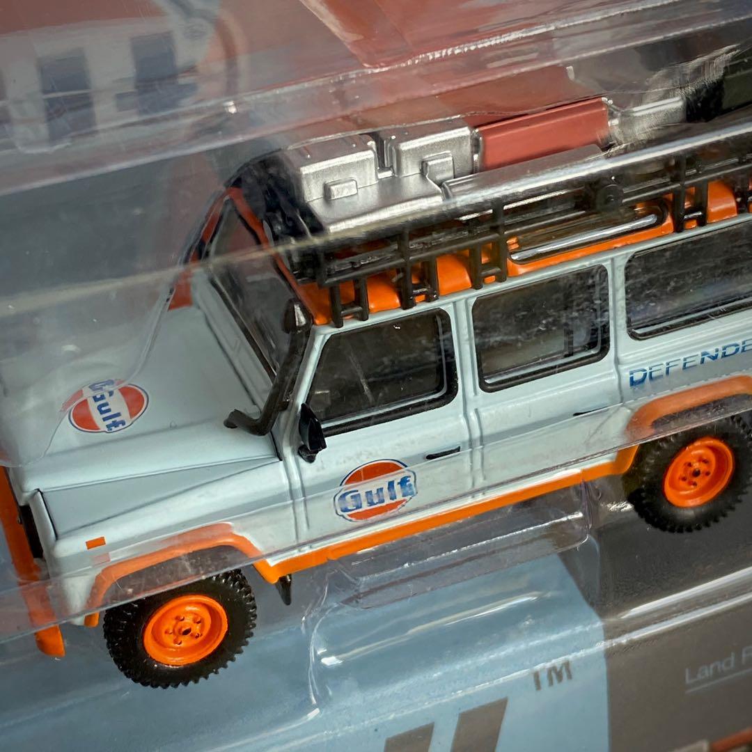 Mini GT Land Rover Defender GULF, Hobbies & Toys, Toys & Games on Carousell