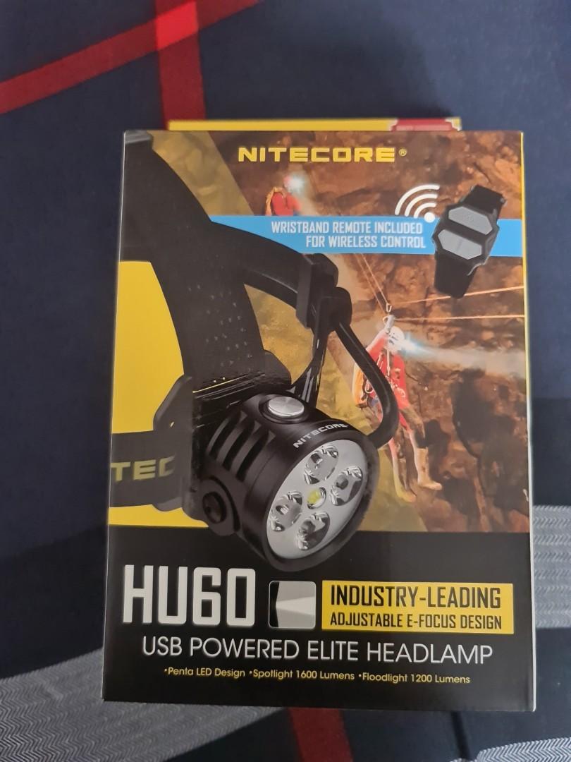Nitecore HU60 1600 Lumens with Wireless control and NPB1 5000mah Power Bank, Sports Equipment ...